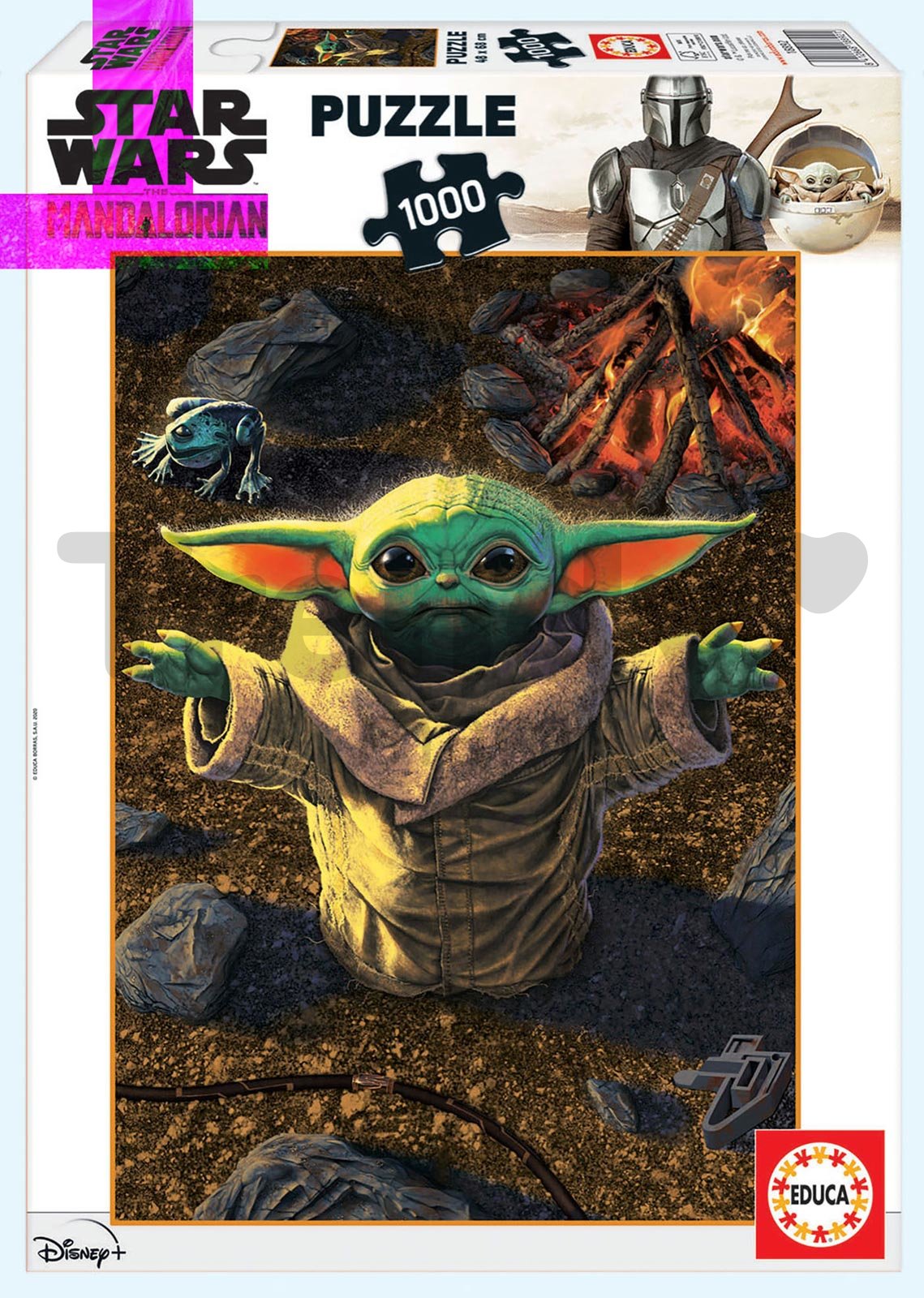 Puzzle Baby Yoda The Mandalorian Educa 1000-darabos Fix ragasztóval