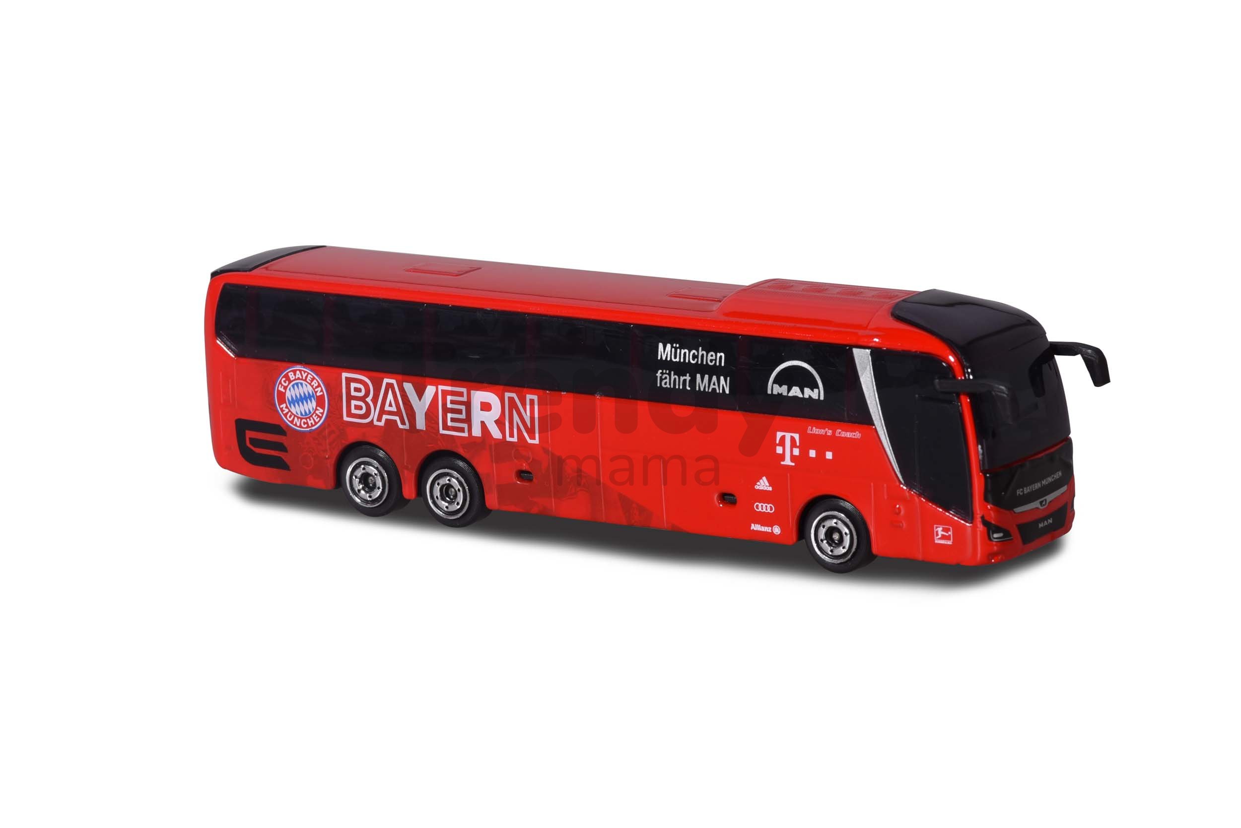 Model týmový autobus FC Bayern Munich kovový s odpružením Majorette