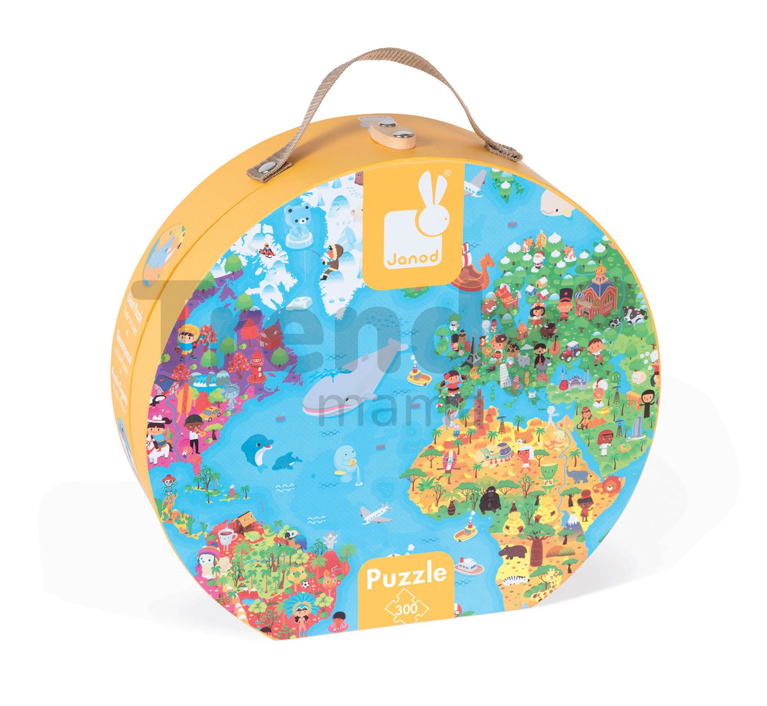 Detské puzzle Veľká mapa sveta Janod